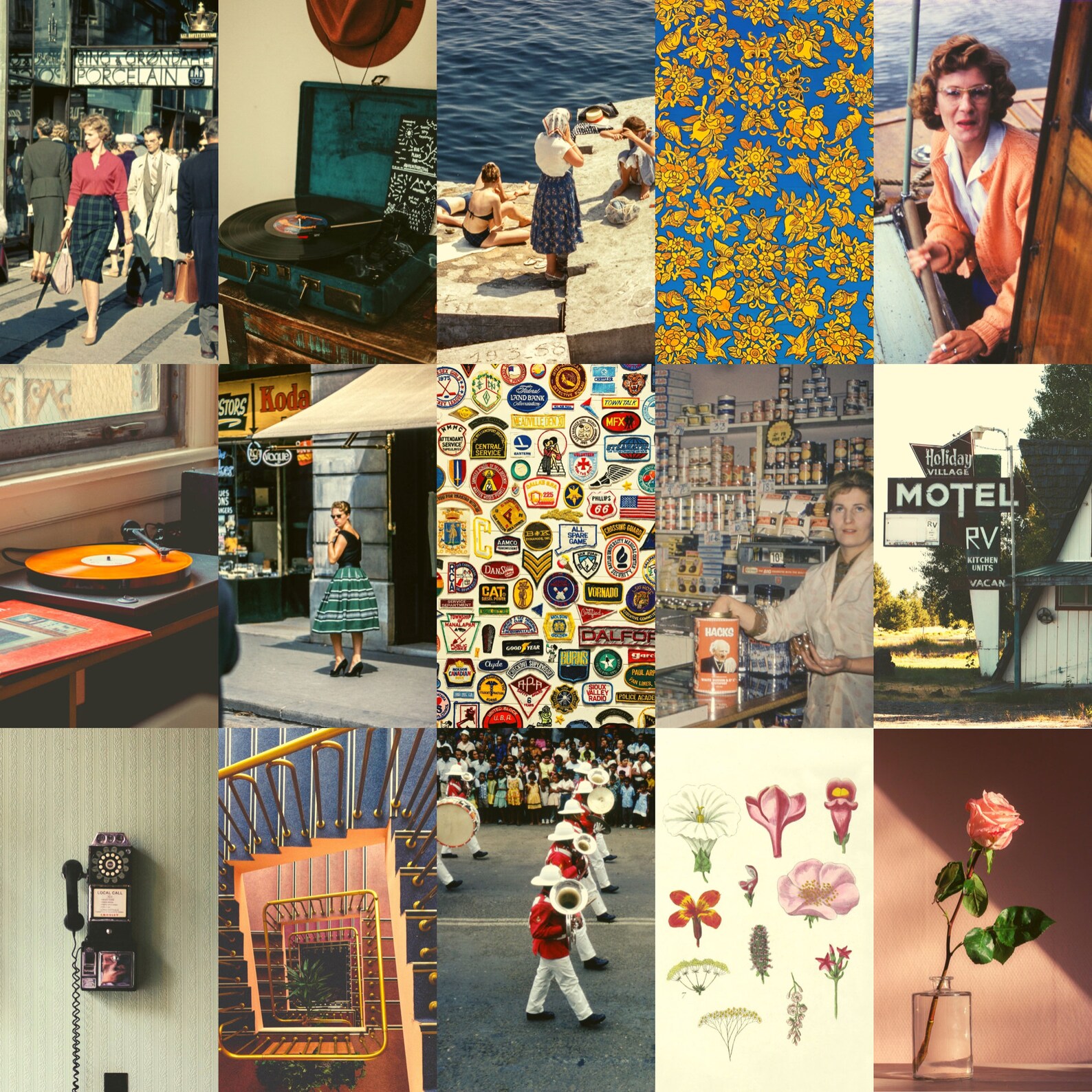 Vintage/50s Inspired Aesthetic Wall Collage Kit | 60pcs (digital ...