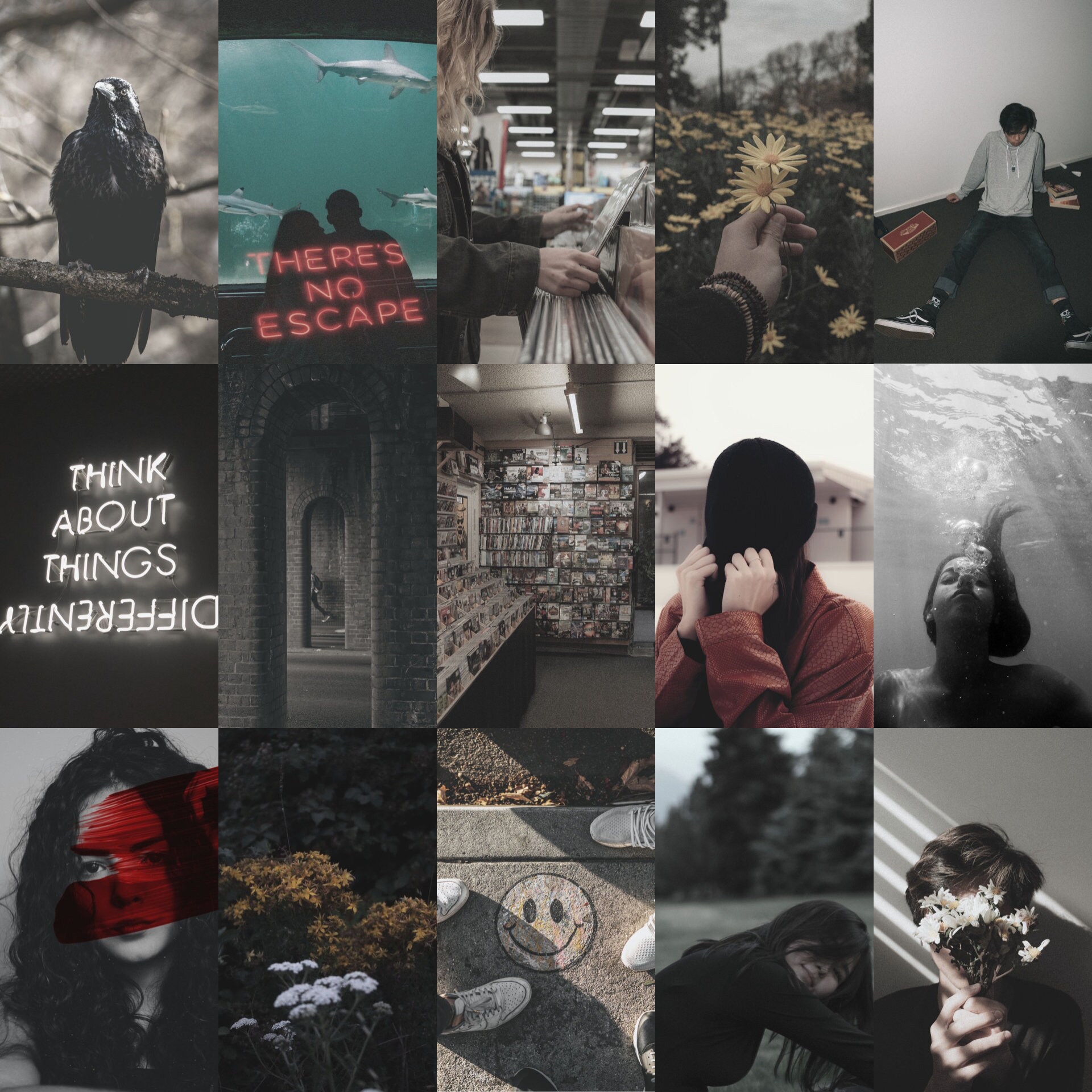 Grunge Aesthetic Wall Collage Kit 60pcs physical Prints | Etsy