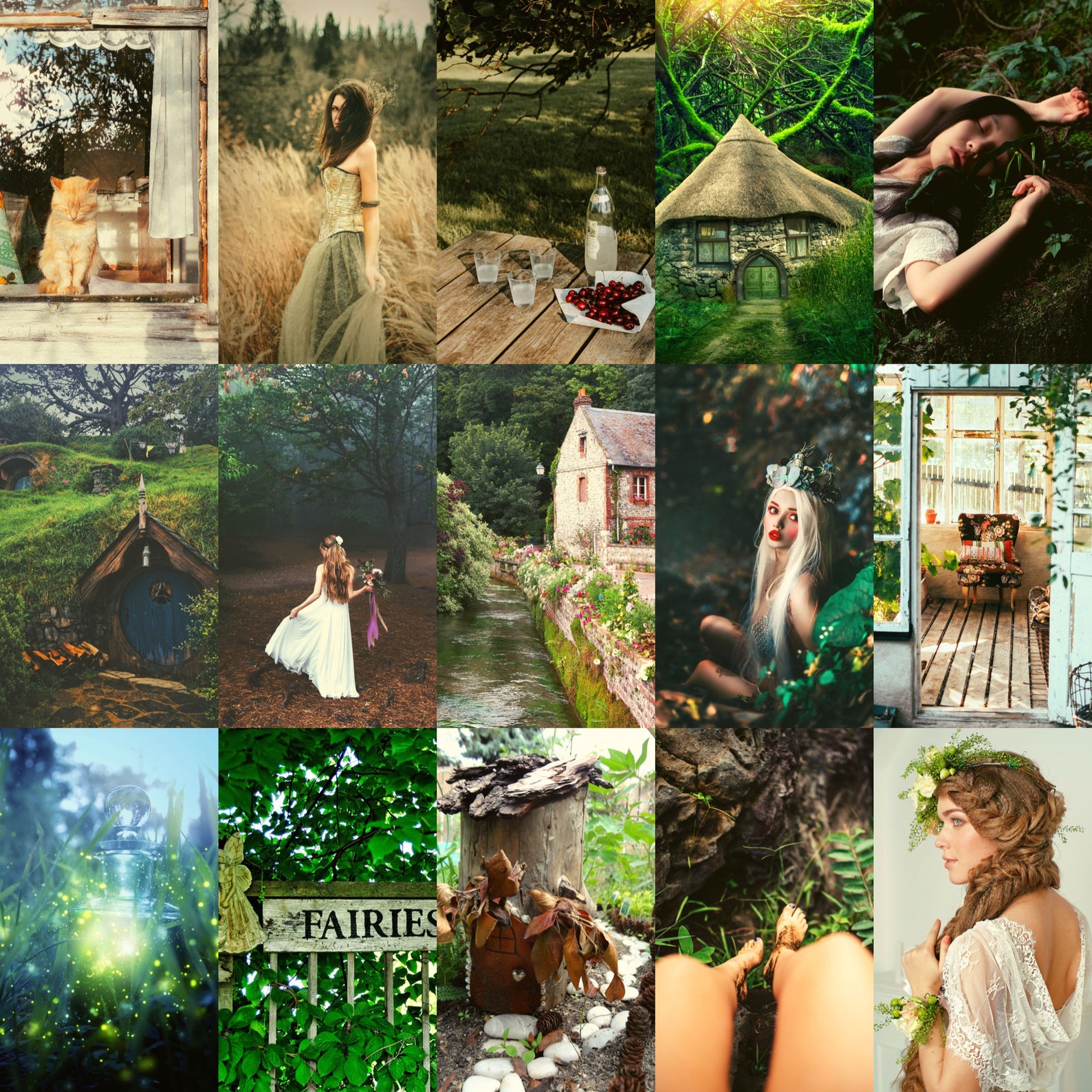 Cottagecore/fairycore Aesthetic Photo Wall Collage Kit | 60pcs (digital ...