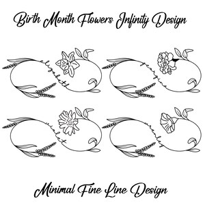 Infinity Symbol Birth Flower Name Tattoo Design | Personalized Tattoo ...