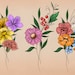 Custom Birth Flower Family Bouquet: Personalized Floral Tattoo Design ...