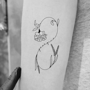 Infinity Symbol Birth Flower Name Tattoo Design | Personalized Tattoo ...