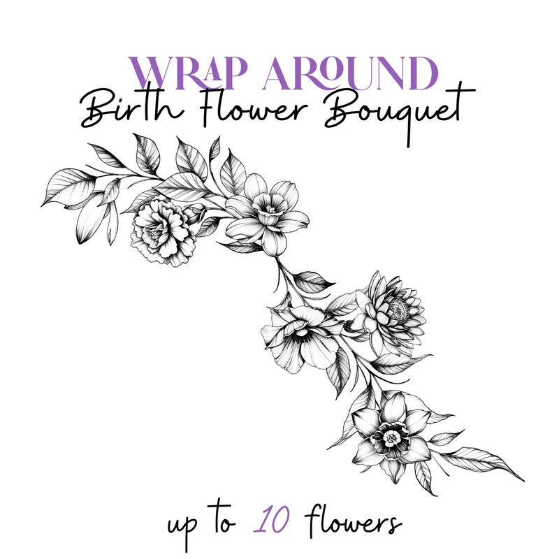 Tattoo Wrap Birth Flowers - Etsy