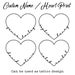 Custom Name Heart Tattoo Design: Couple Line Art (digital Download) - Etsy