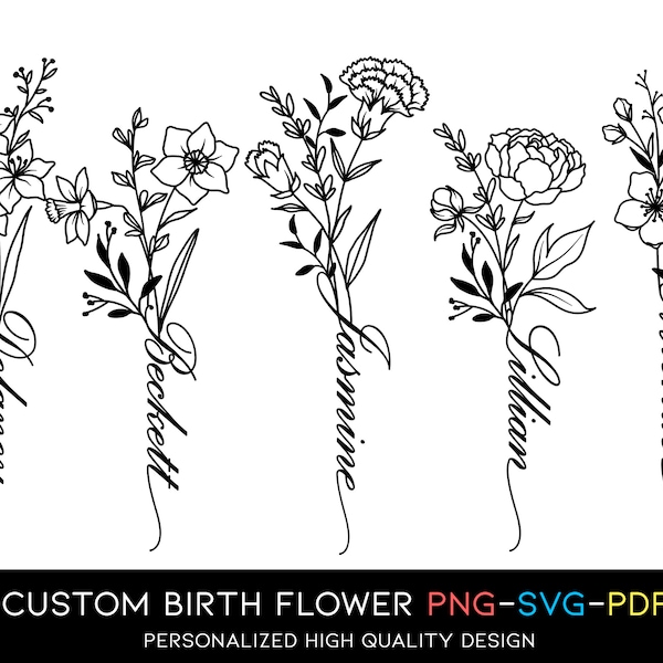 Flower Calligraphy - Etsy