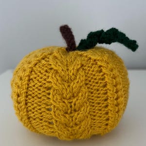 Knitting Pattern to Create Your Own Cable Pumpkin, 9cm Approx Size, Make Your Own Decoration for ...