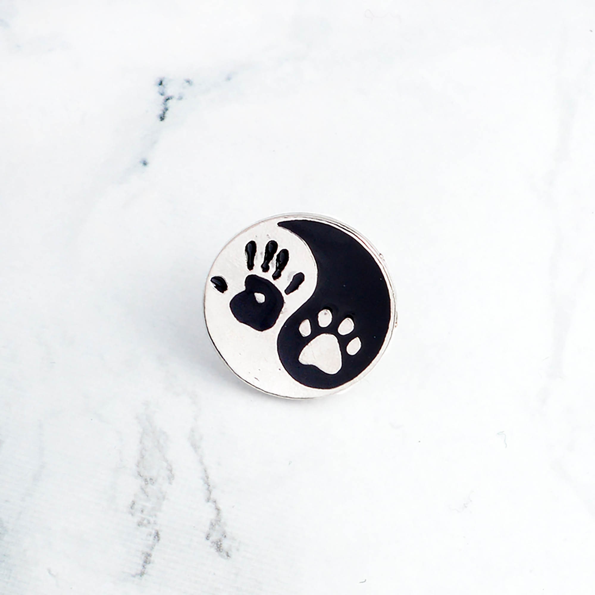 Human Hand Dog Paw Print Brooch Dog Lover Brooch Palm and - Etsy UK