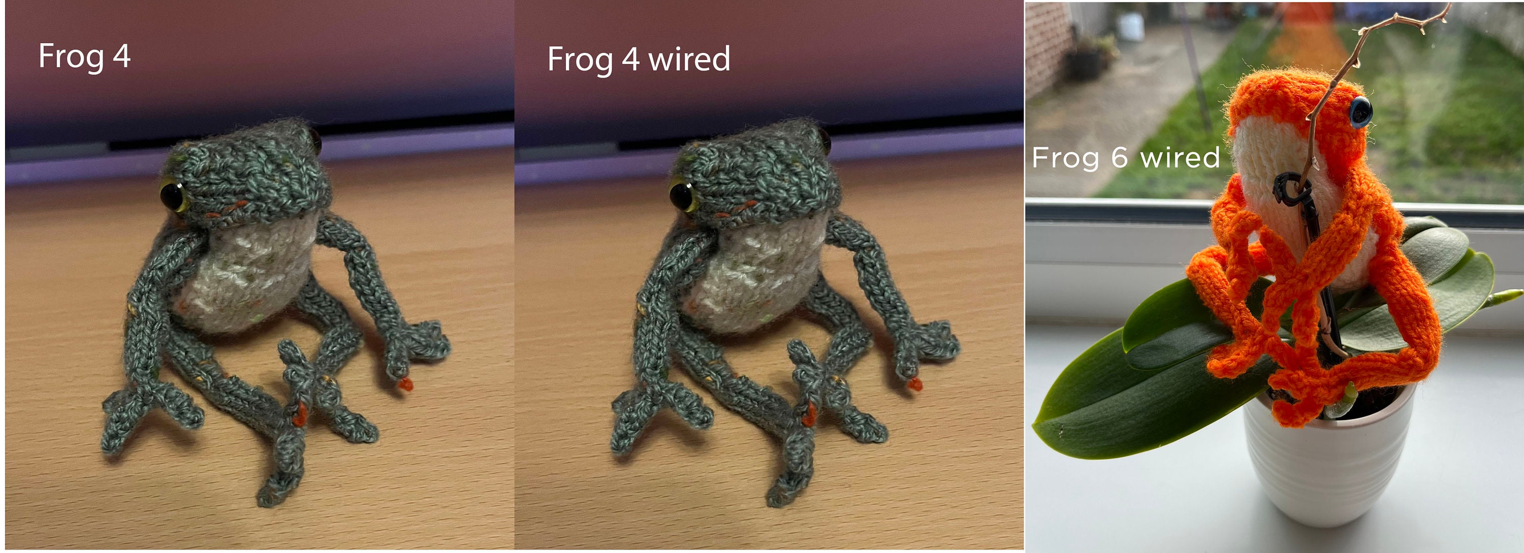 1 Hand Knitted Frog, Pocket Frog, Emotional Support Frog, Frog Clothing ...