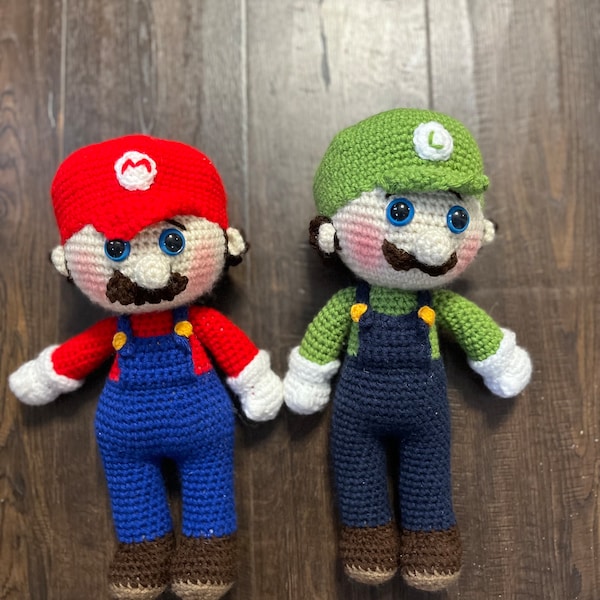 Crochet Patterns for Mario and Luigi - Etsy