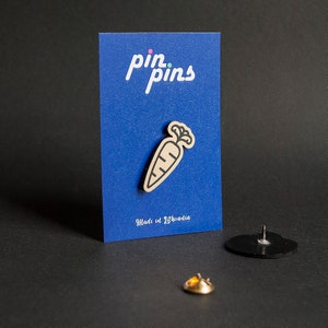 Carrot, Vegetarian, Vegan Pin! - Badges, Brooch, Food Vegetables Pins ...