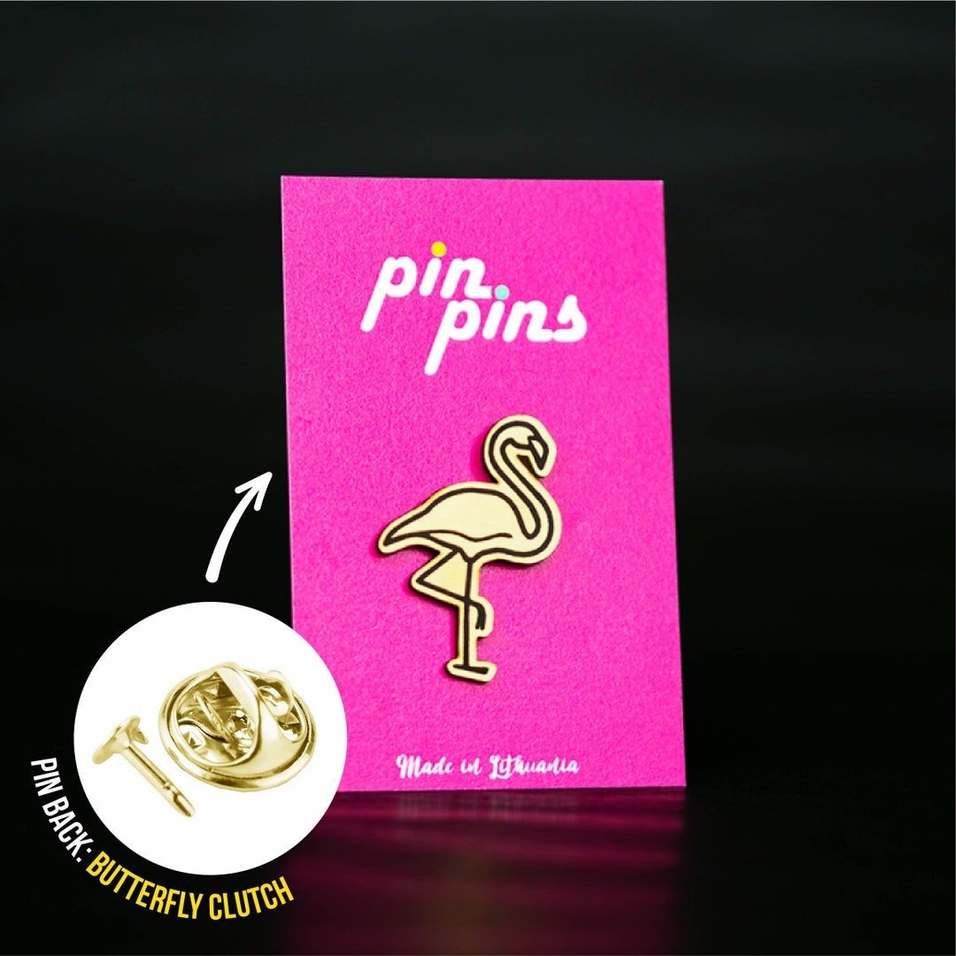 Flamingo Tropical Pink Bird Pin! - Summer Beach Pins, Bird Brooch ...