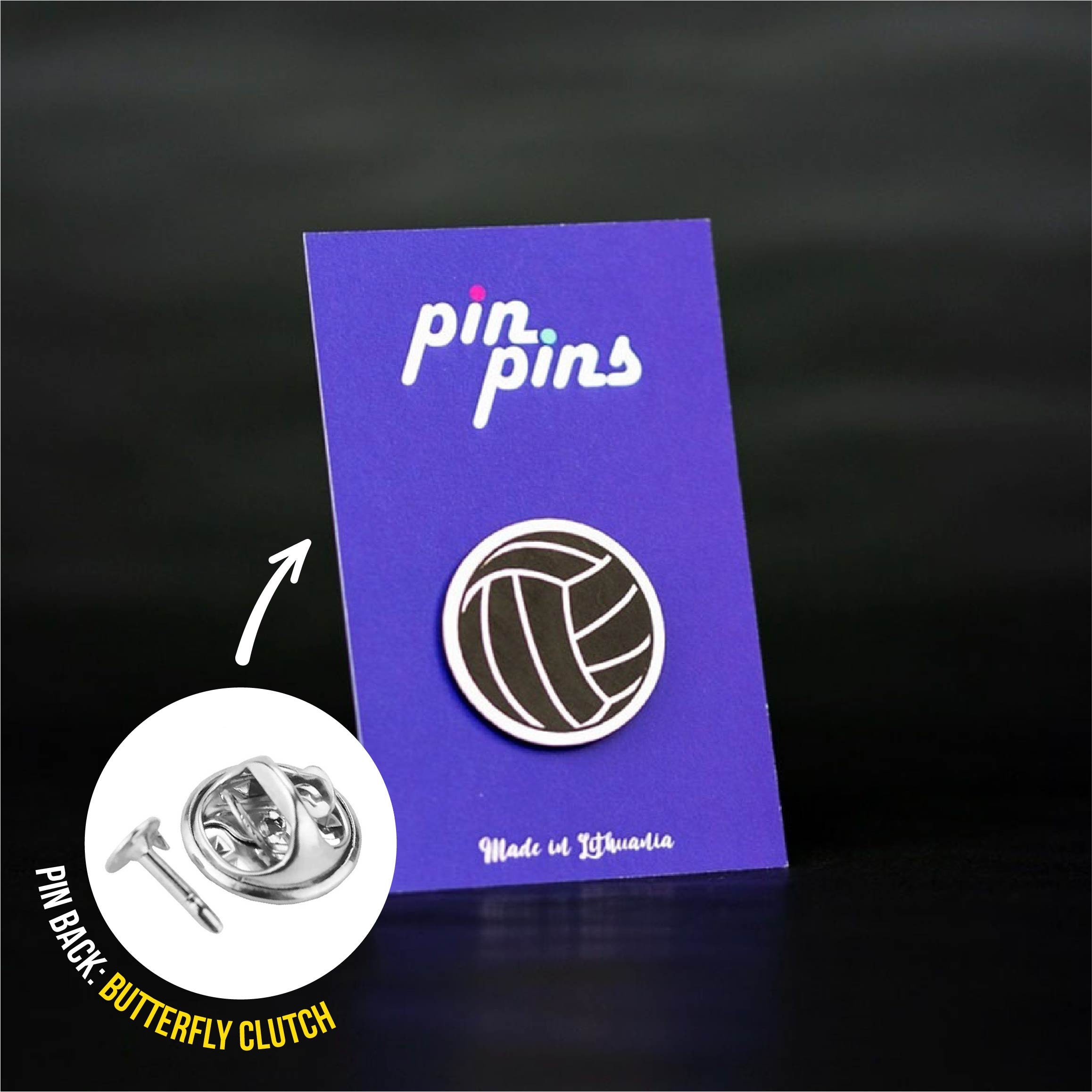 Volleyball Game Ball Pin Brooch, Badges, Volleyball Player, Clothing ...