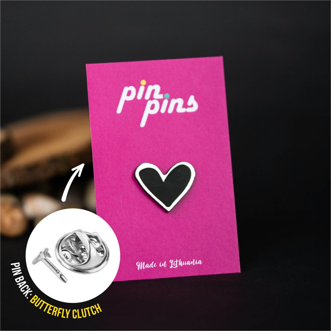 Heart Love Pin! - Cute Pins, Brooch, Geometric Line, Heart Pin, Love ...