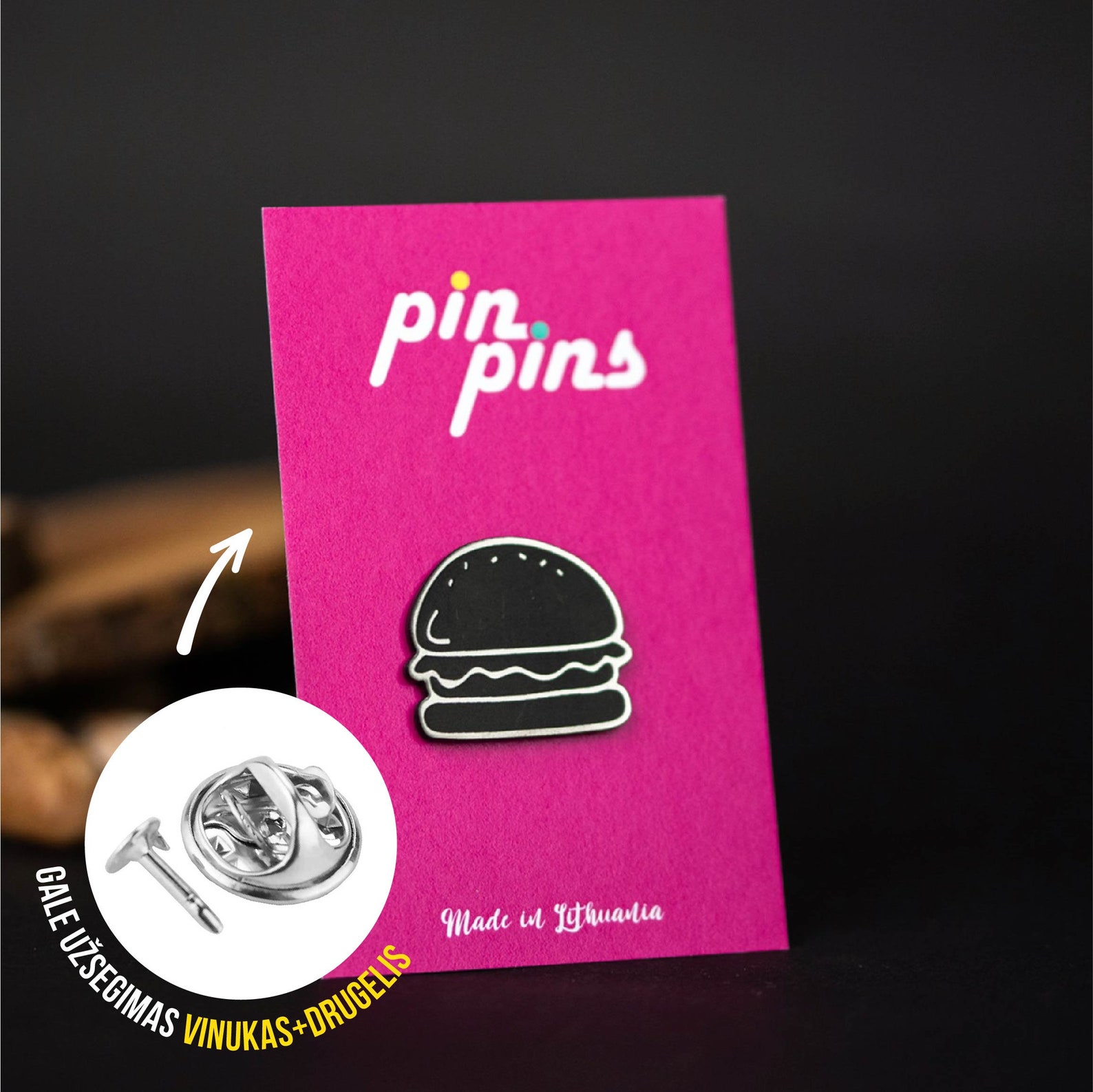 Burger Cheeseburger Pin pins burger pins food pins food | Etsy