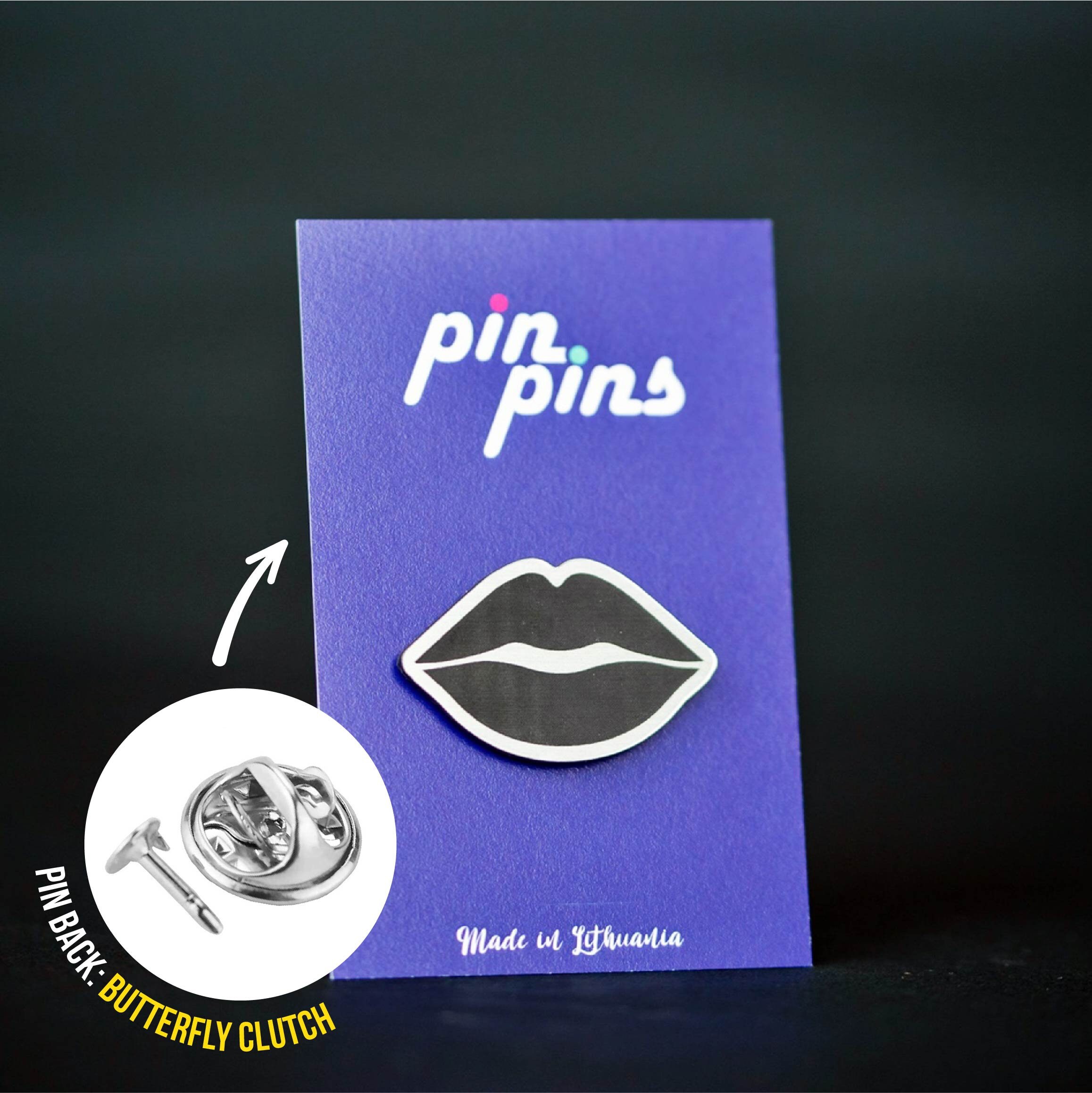 LIPS, KISS Pin Cute Pins, Lips Pin, Love Pin, Kiss Pin, Badges, Brooch ...
