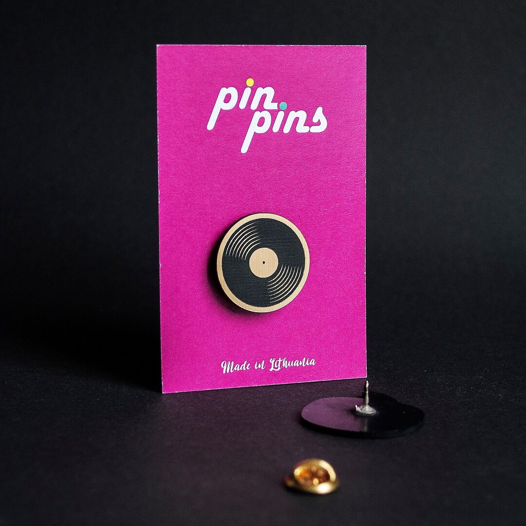 Vinyl Record Pin! - Pins, Song Sound Badge, Music Brooch, Clothing ...