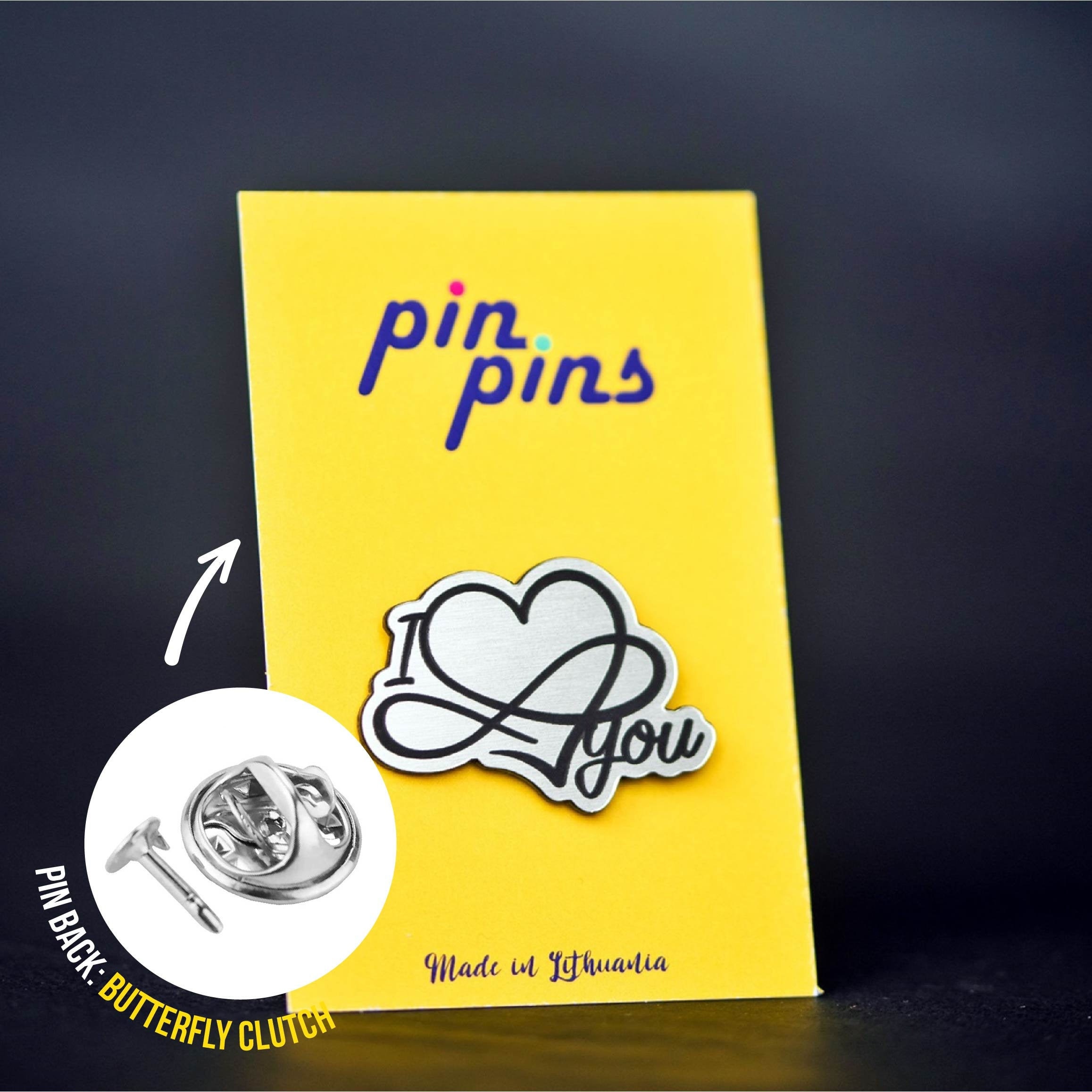 I Love You Pin Cute Pins Heart Love Pin Badges Brooch - Etsy UK