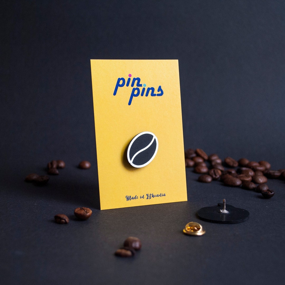 Coffee Bean Pin! - Pins, Drinks Pins, Badges, Brooch, Coffee, Culinary and Kitchen Pin, Original ...