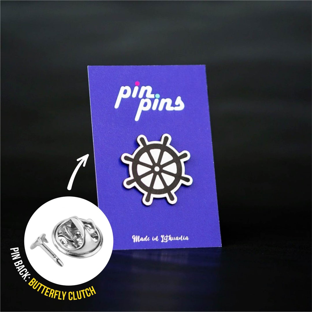 Ship Wheel Boat Sea Pin Pins, Brooch, Badges, Gift Idea, Clothing ...
