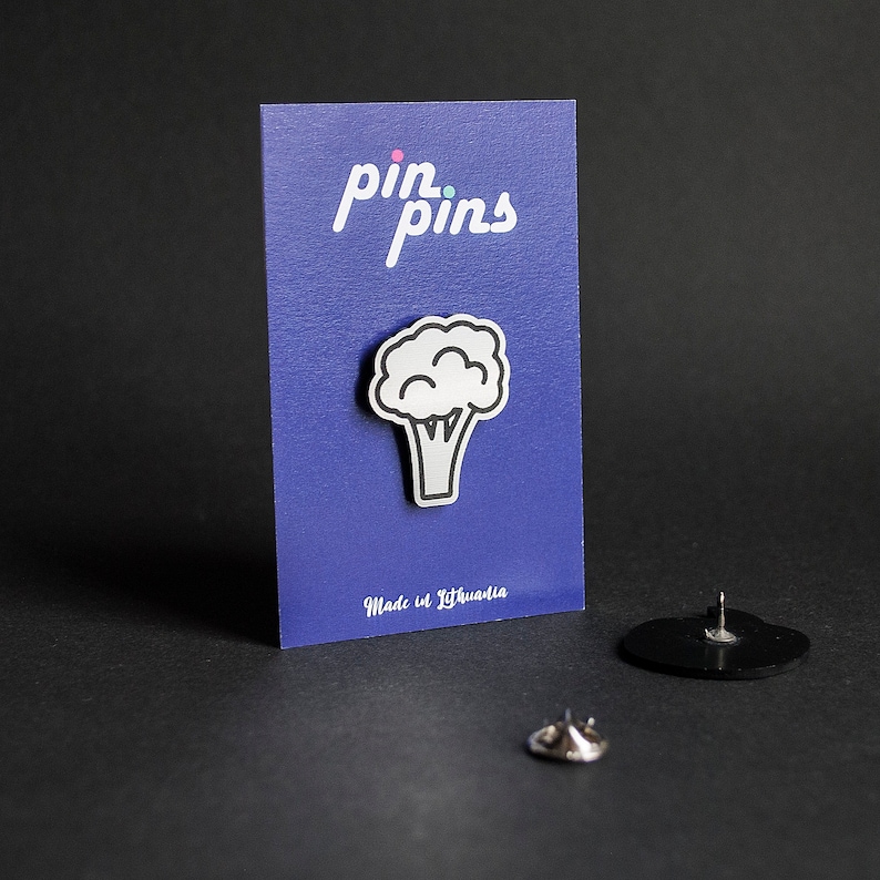 Broccoli Pin! Brooch, Badges, Food Lover Pins, Vegetarian Vegan Pin ...