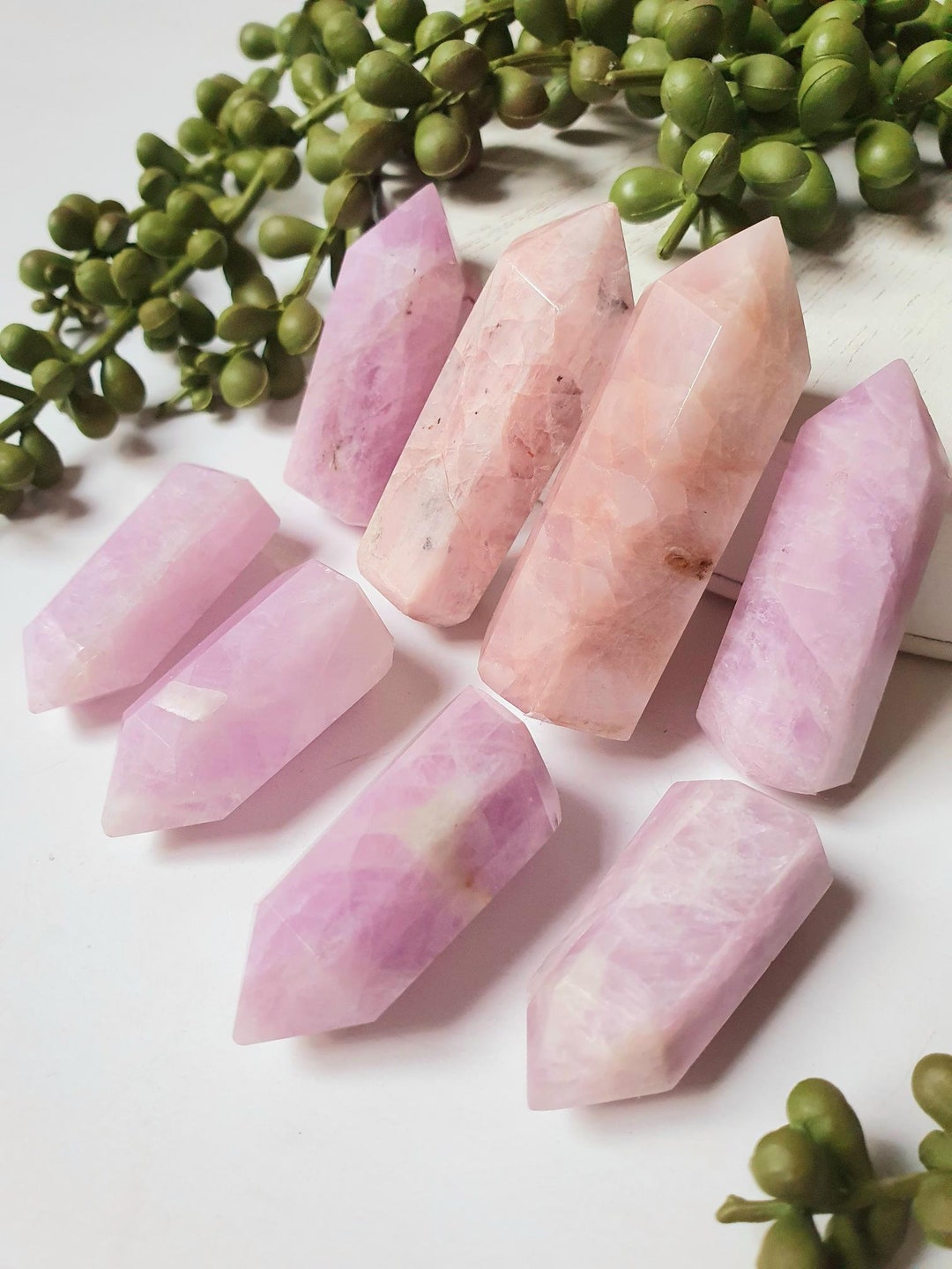 Kunzite Crystal Points Kunzite Crystal Towers Rare Kunzite Points High ...