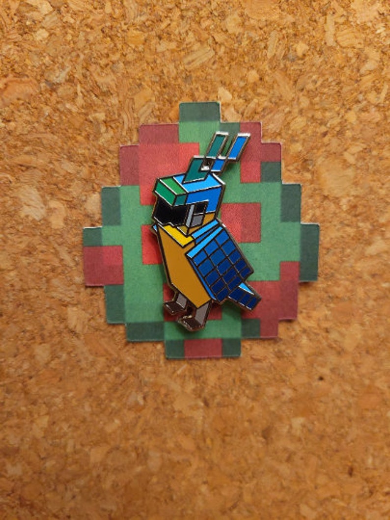 Minecraft Inspired Pixel Parrots Enamel Pins - Etsy