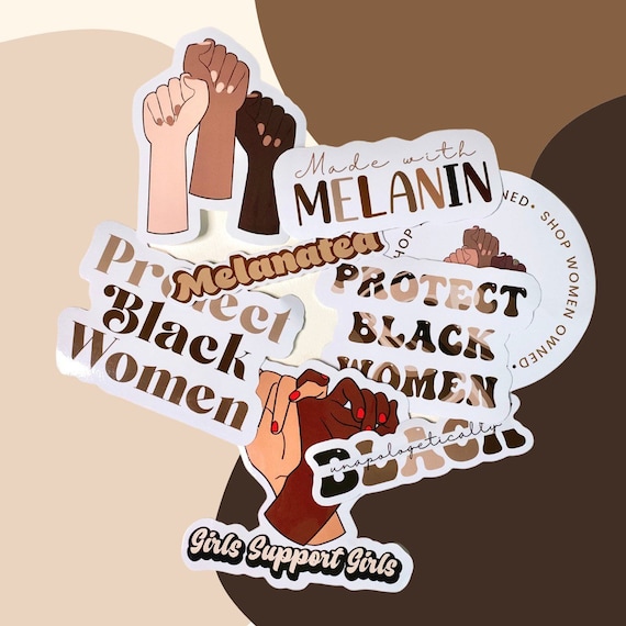 Stickers, Labels & Tags #BLM 5 Pack Melanin Pride Women's Rights Black ...