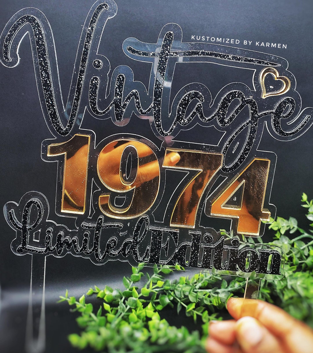 Double Layer Cake Topper | Vintage Limited Edition Year | Personalized ...