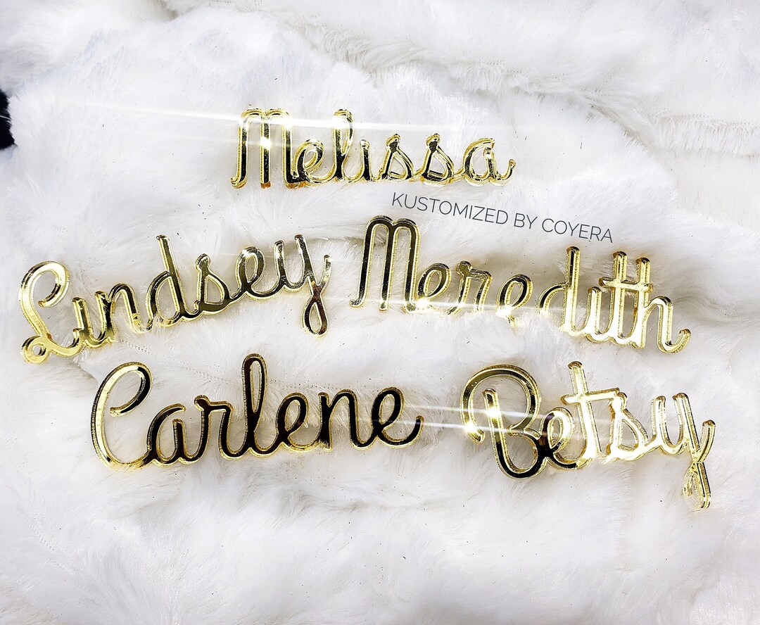 Laser Cut Wedding Place Cards: Personalized Acrylic Name Plate - Etsy
