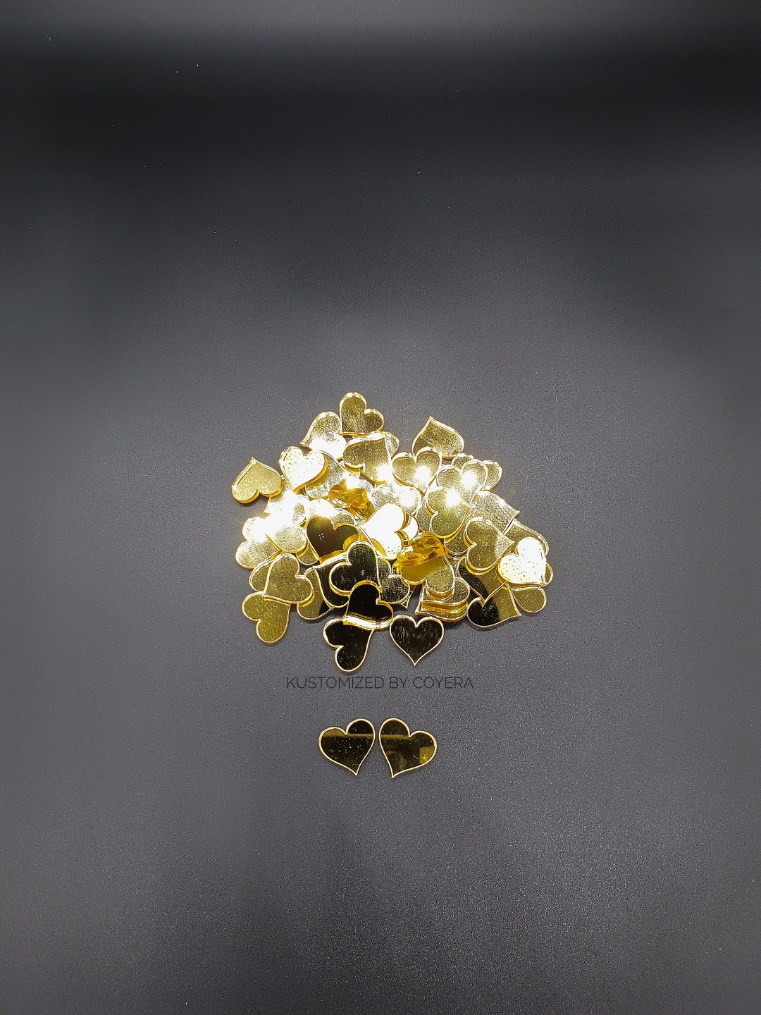 25 Large Laser Cut Acrylic Mirrored Hearts Love Table Confetti ...