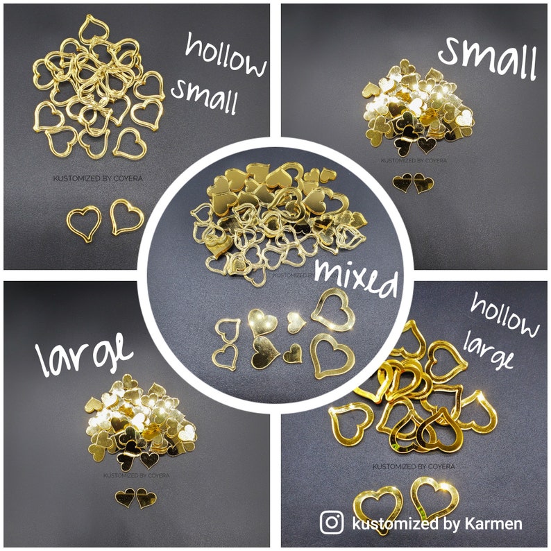 50 Small Laser Cut Acrylic Mirrored Hearts Love Table Confetti - Etsy