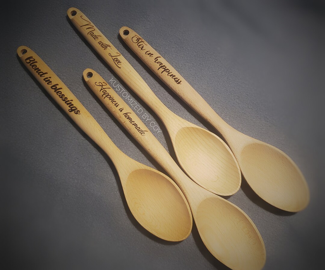 Custom Saying Kitchen Spoon | Personalized Wooden Spoon | Engraved ...