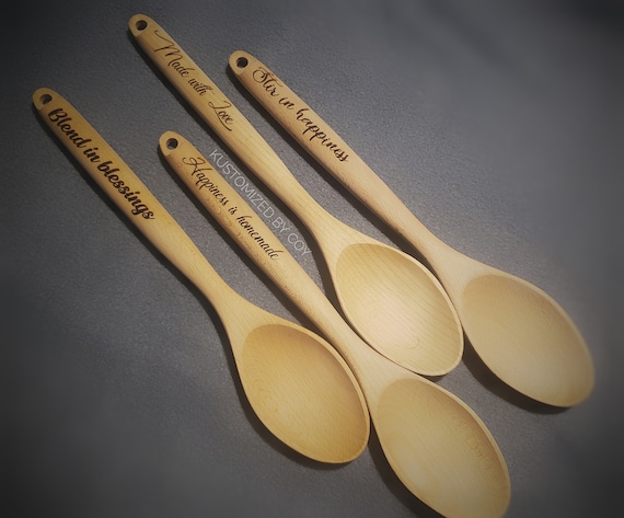 Custom Saying Kitchen Spoon Personalized Wooden Spoon - Etsy