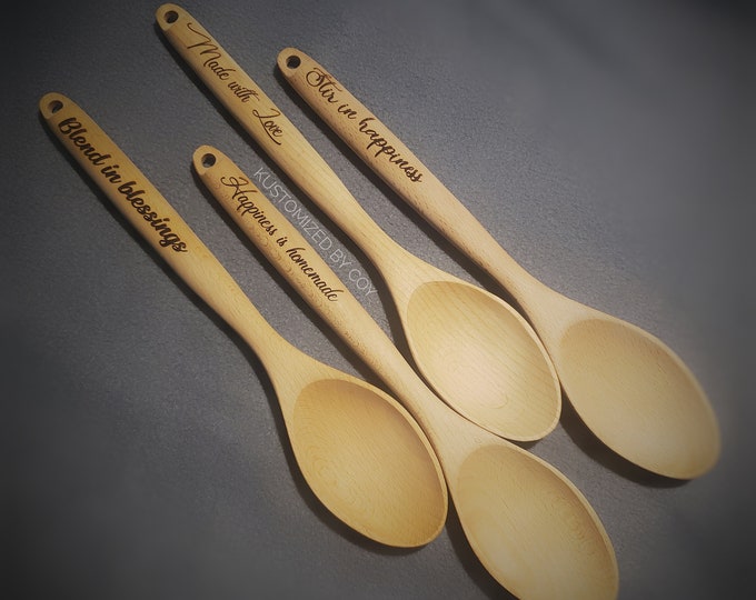 Custom Saying Kitchen Spoon Personalized Wooden Spoon - Etsy