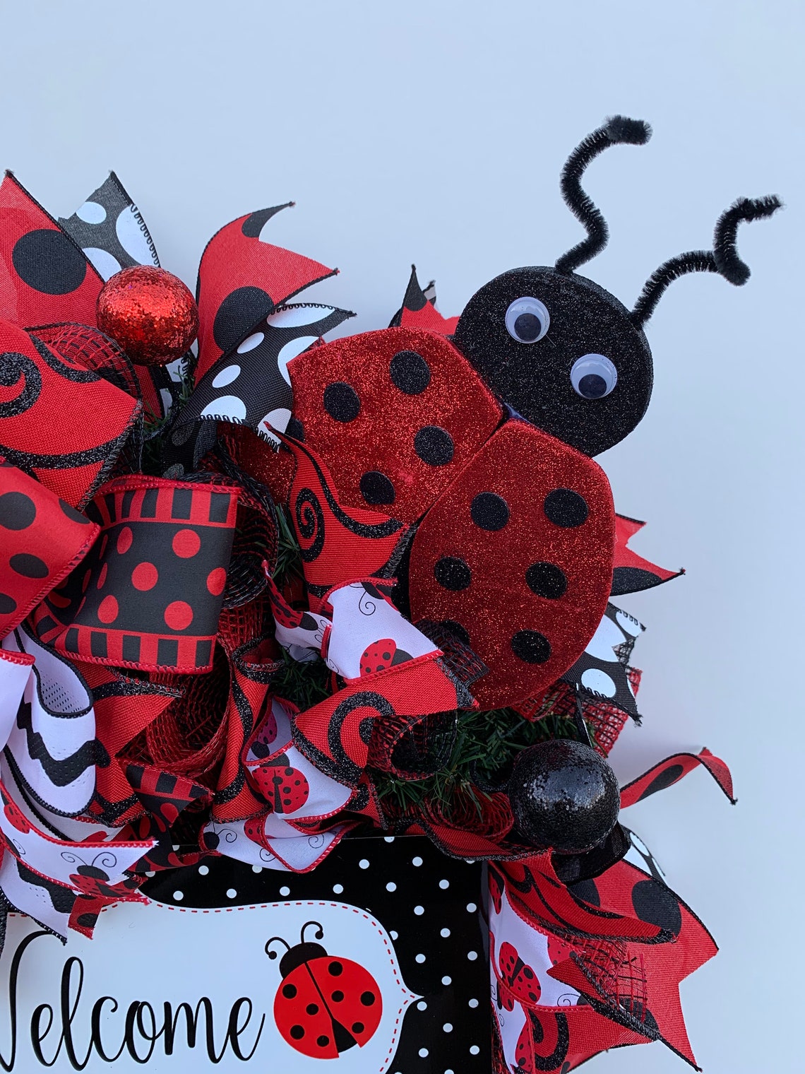 Ladybug Wreath Ladybug Decor Everyday Wreath Spring Wreath - Etsy