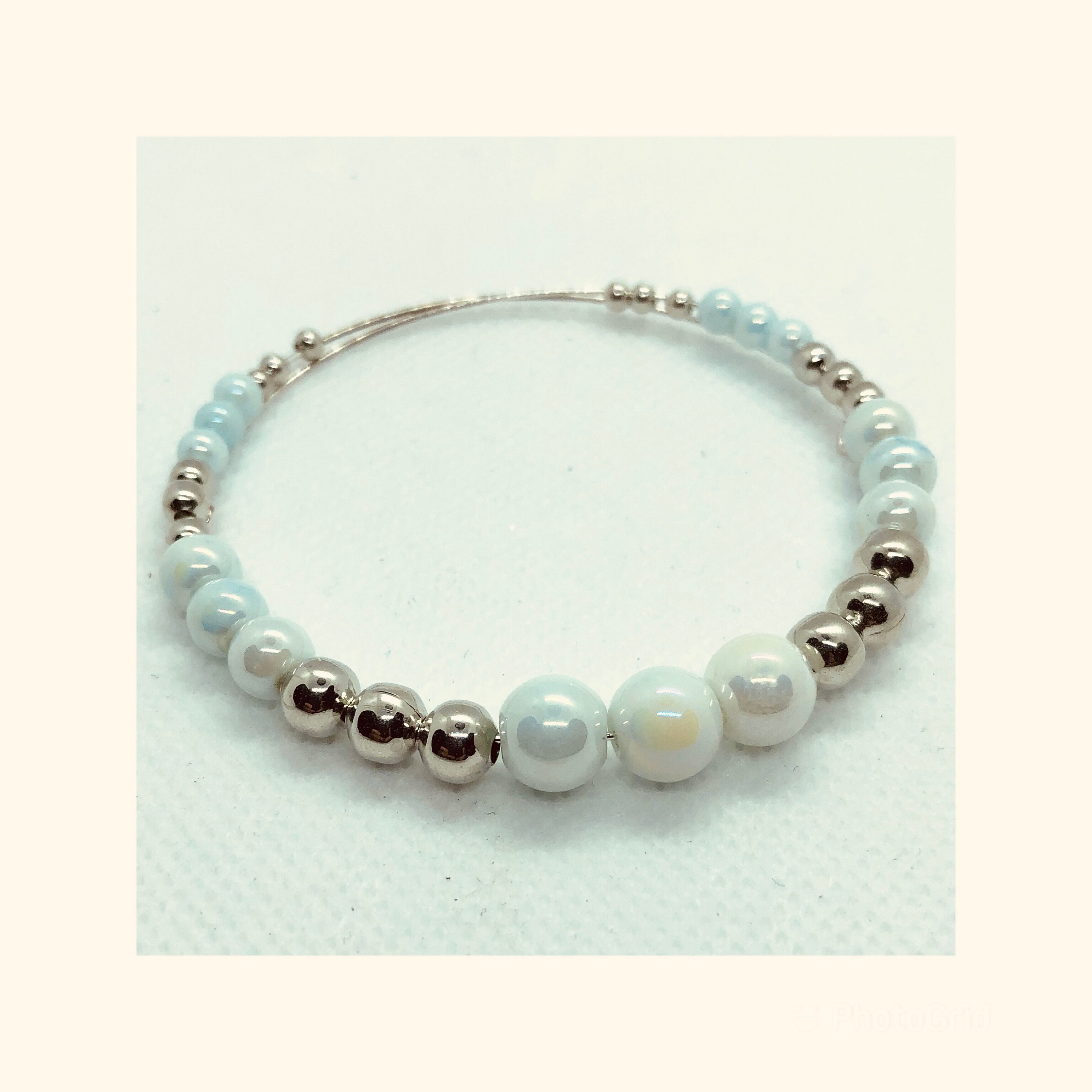 Delicate Baby Blue Bracelet - Etsy
