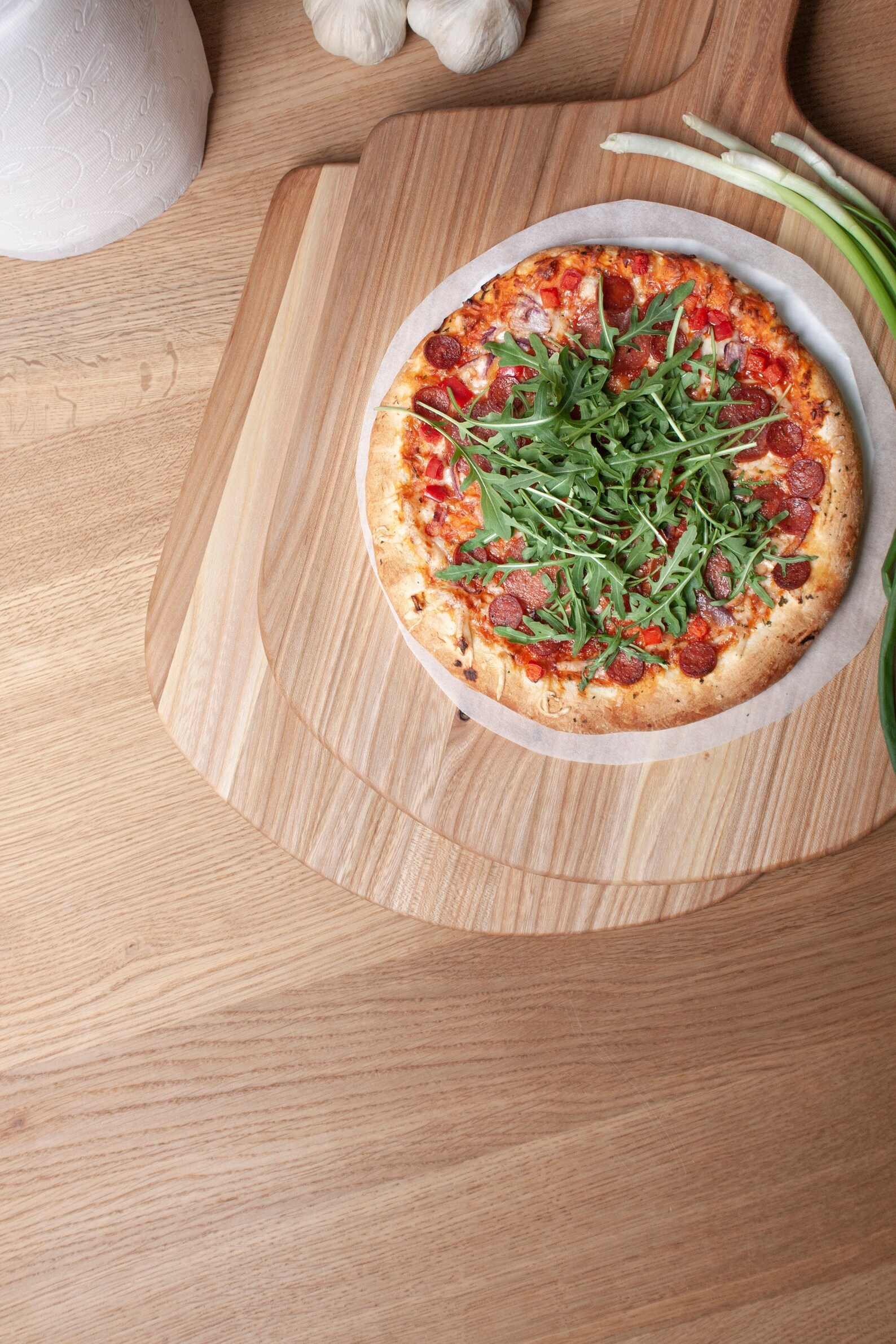 Natural Oak Wood Pizza Peel | Large Pizza Paddle With Long Handle ...
