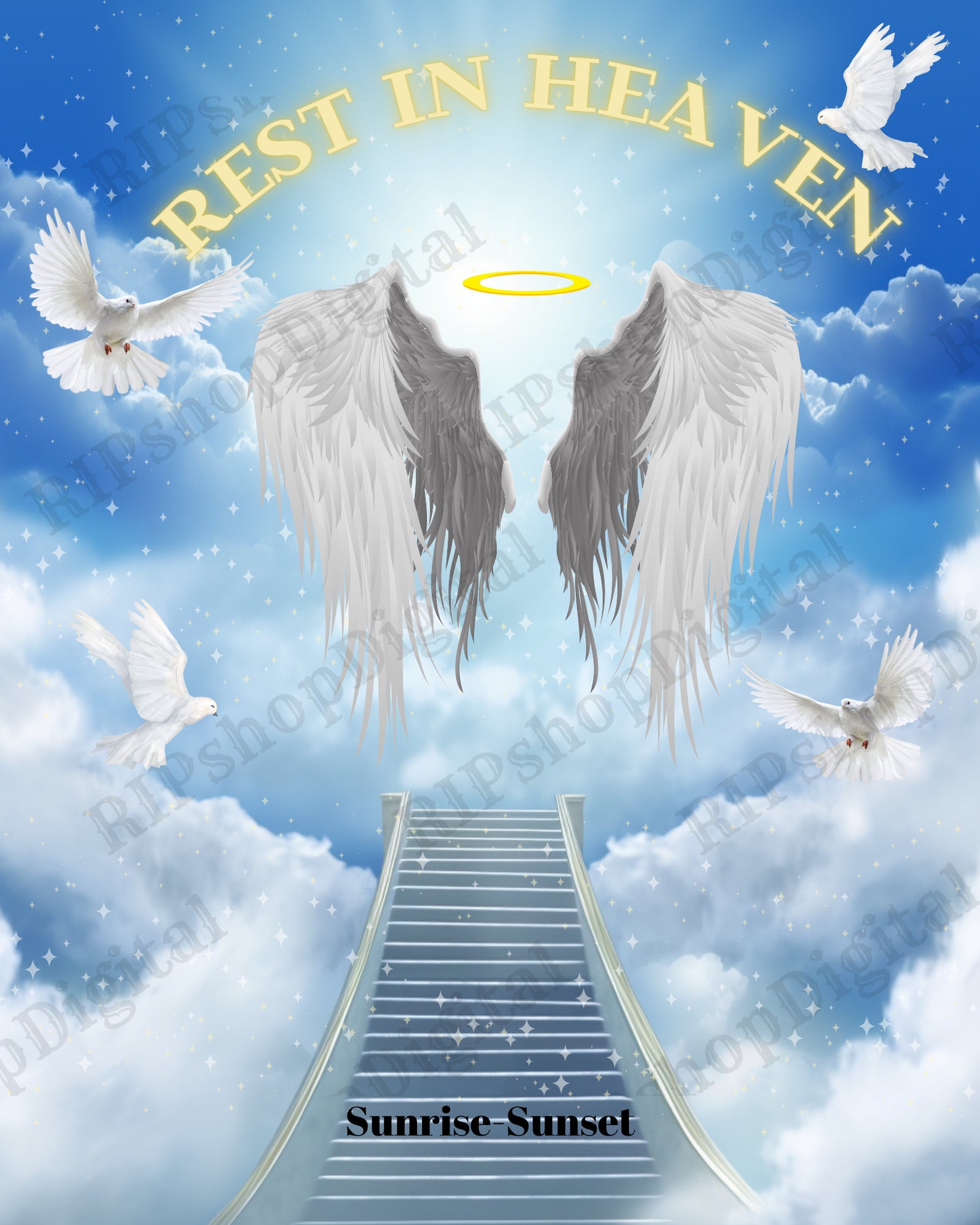 Rest in Heaven Png, in Loving Memory, Stairway to Heaven, in Loving ...