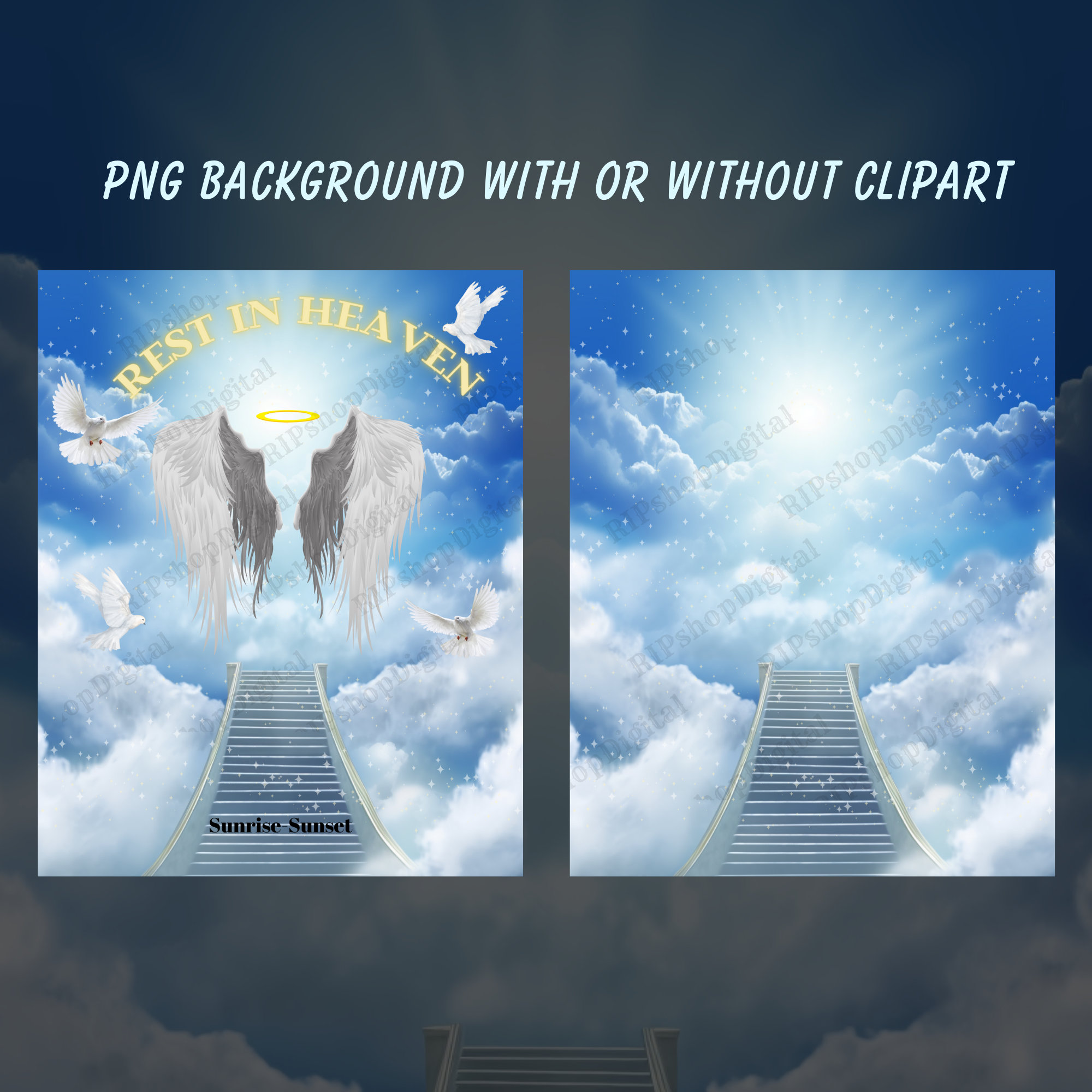 Rest in Heaven Png, in Loving Memory, Stairway to Heaven, in Loving ...