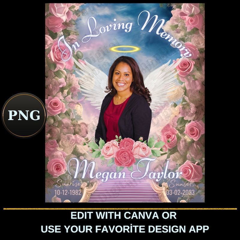 Pink Memorial Background - Etsy