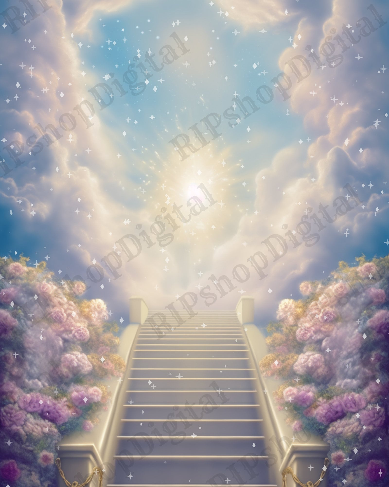 İn Loving Memory PNG, Blue Sky Background, Heaven Gate Stairway ...