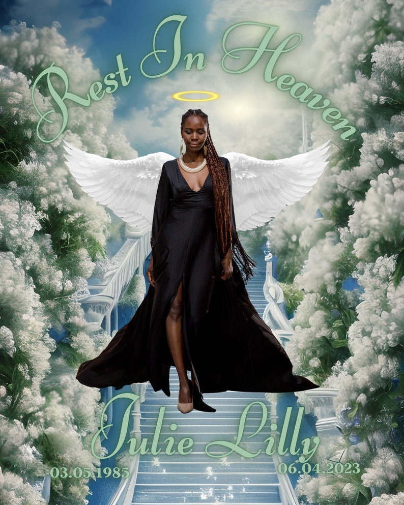 Rest in Heaven Png, Blue Sky Heaven Gate Memorial Background, Funeral ...