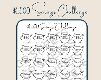 1000 Savings Tracker - SAVINGS CHALLENGE - Vacation Fund - Etsy