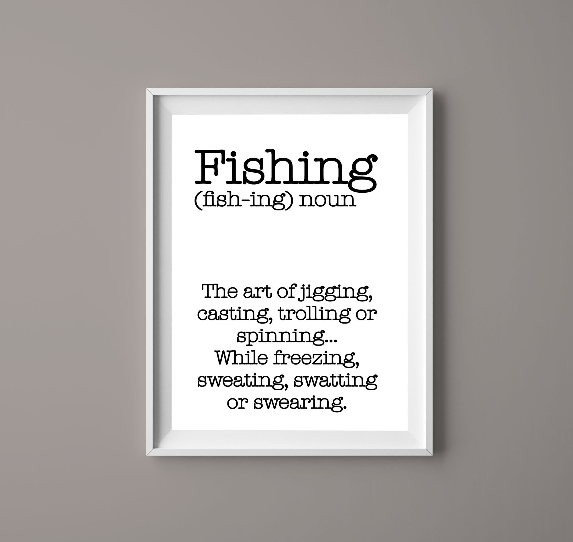 Fishing Definition Print Poster 5 Sizes Available | Etsy