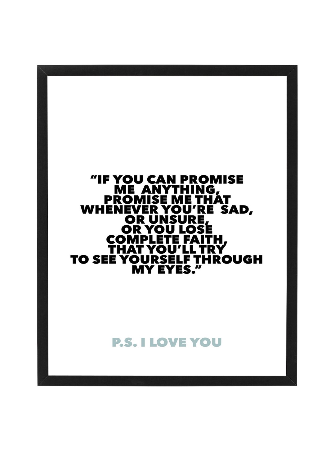 P.S I Love You Quote Print Poster 5 Sizes Available - Etsy