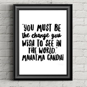 Mahatma Gandhi Print Poster Wall Art Interior - Etsy
