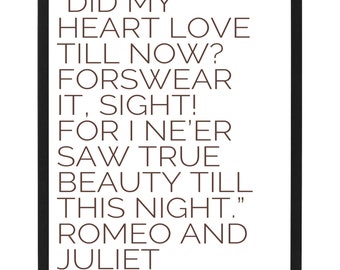 Romeo Juliet Poster | Etsy