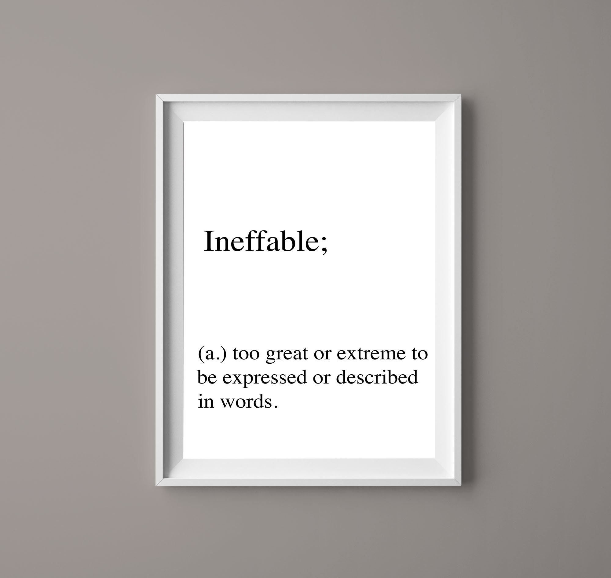 Ineffable Definition