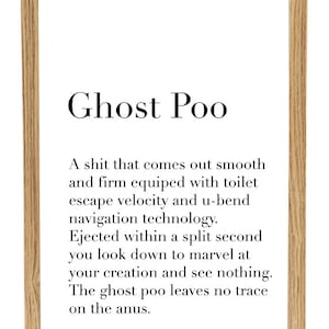 Ghost Poo Toilet Humour Poster Print - Etsy