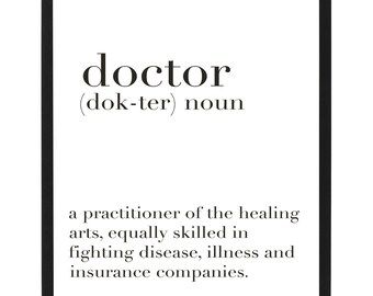 Doctor Definition Print Poster - Etsy